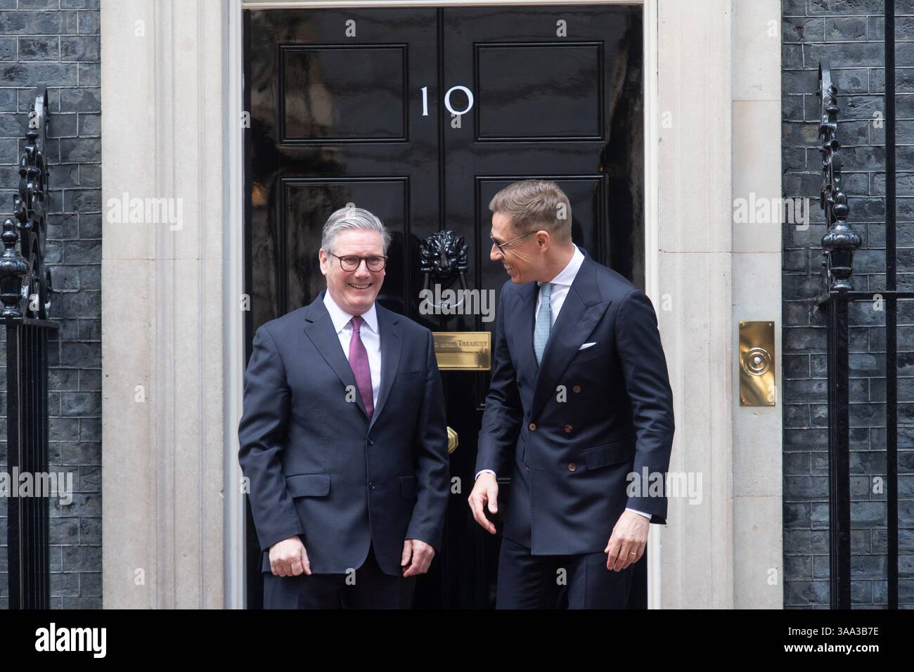 London, UK. 31 Mar 2025. President of Finland Alexander Stubb arrives ...