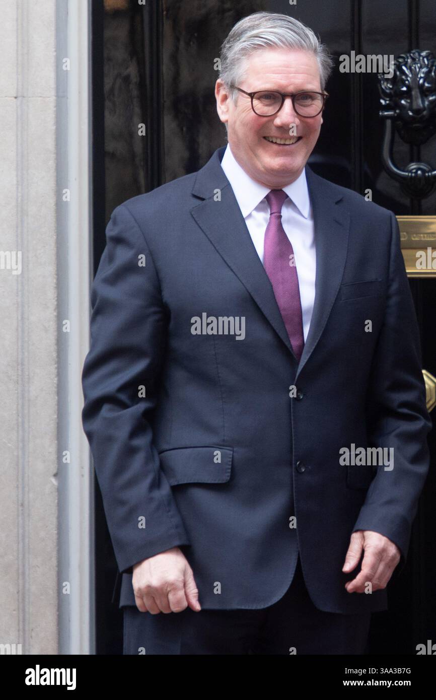 London, UK. 31 Mar 2025. President of Finland Alexander Stubb arrives ...