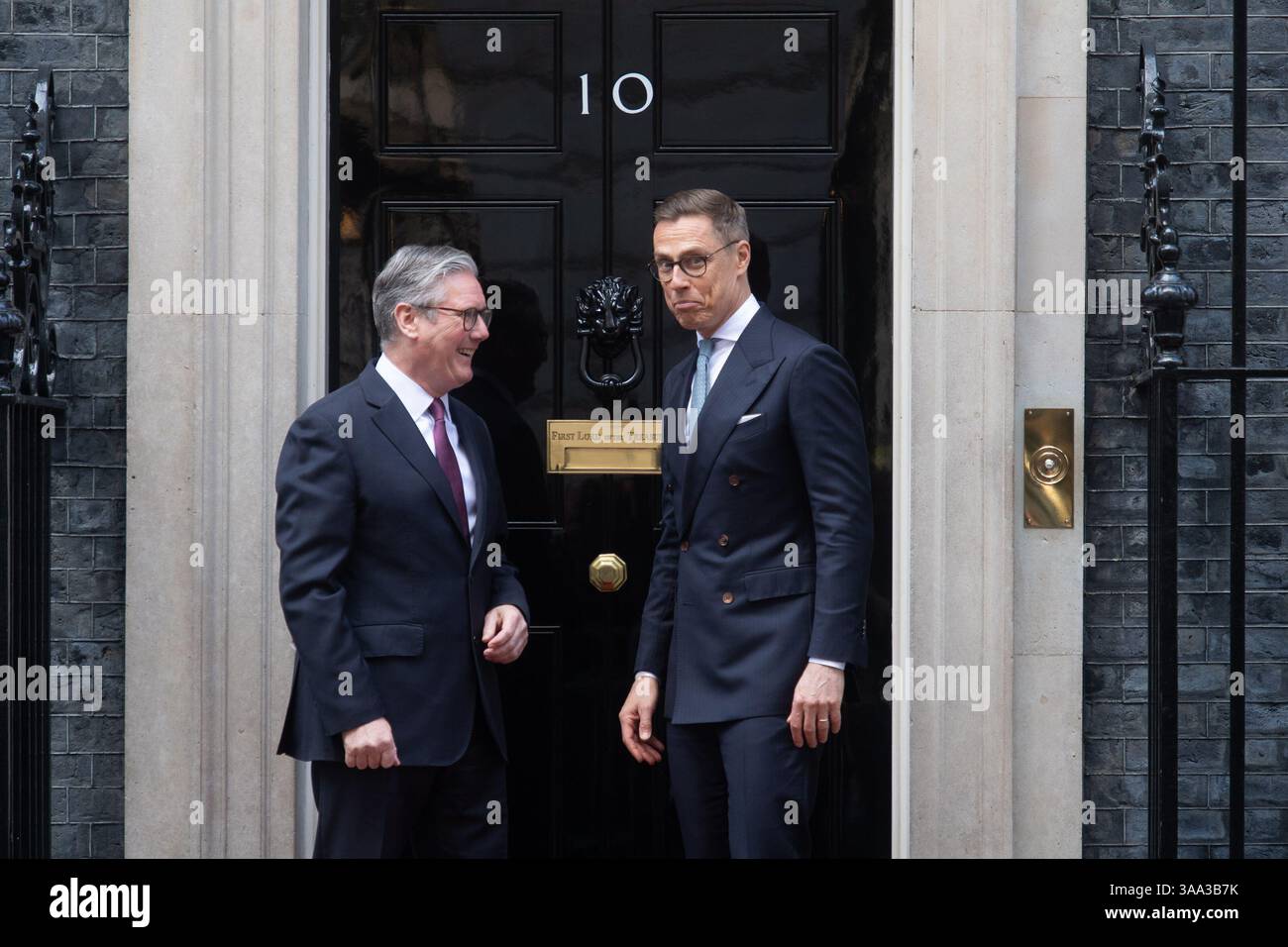 London, UK. 31 Mar 2025. President of Finland Alexander Stubb arrives ...