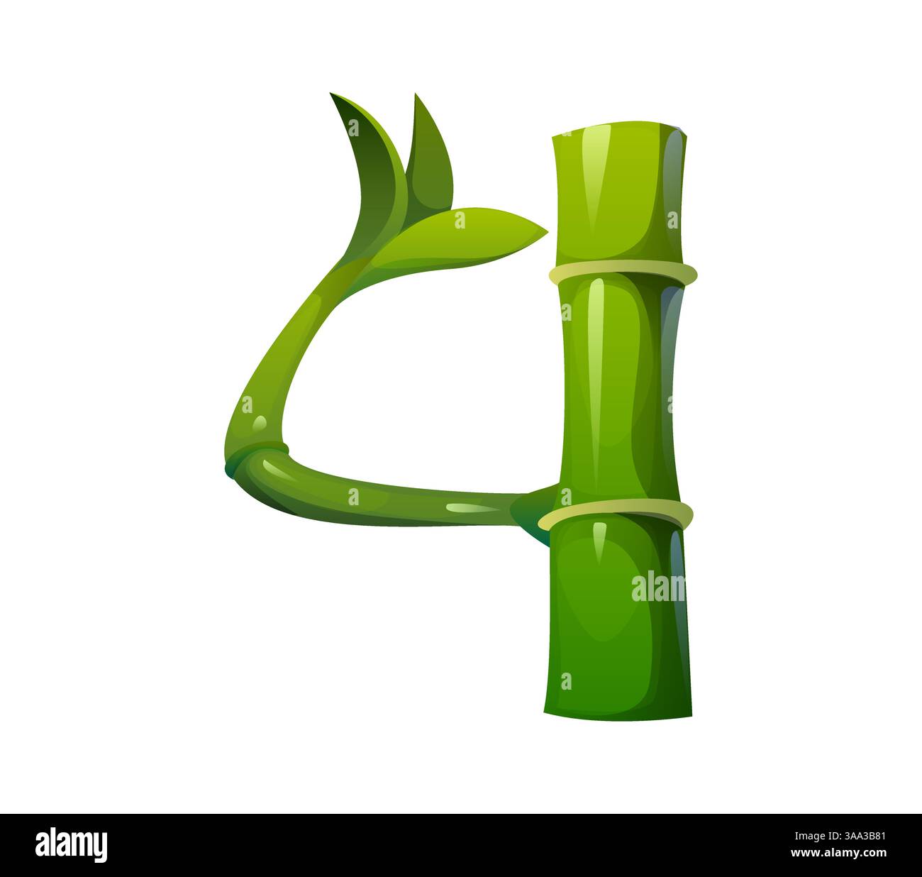 Summer vacation travel cartoon font bamboo plant digit 4 four. Resort ...