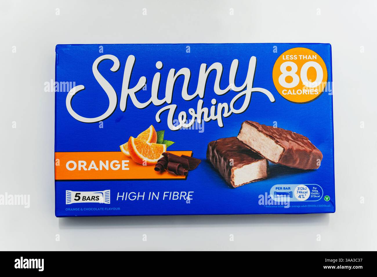 Skinny Whip orange chocolate bar Stock Photo - Alamy