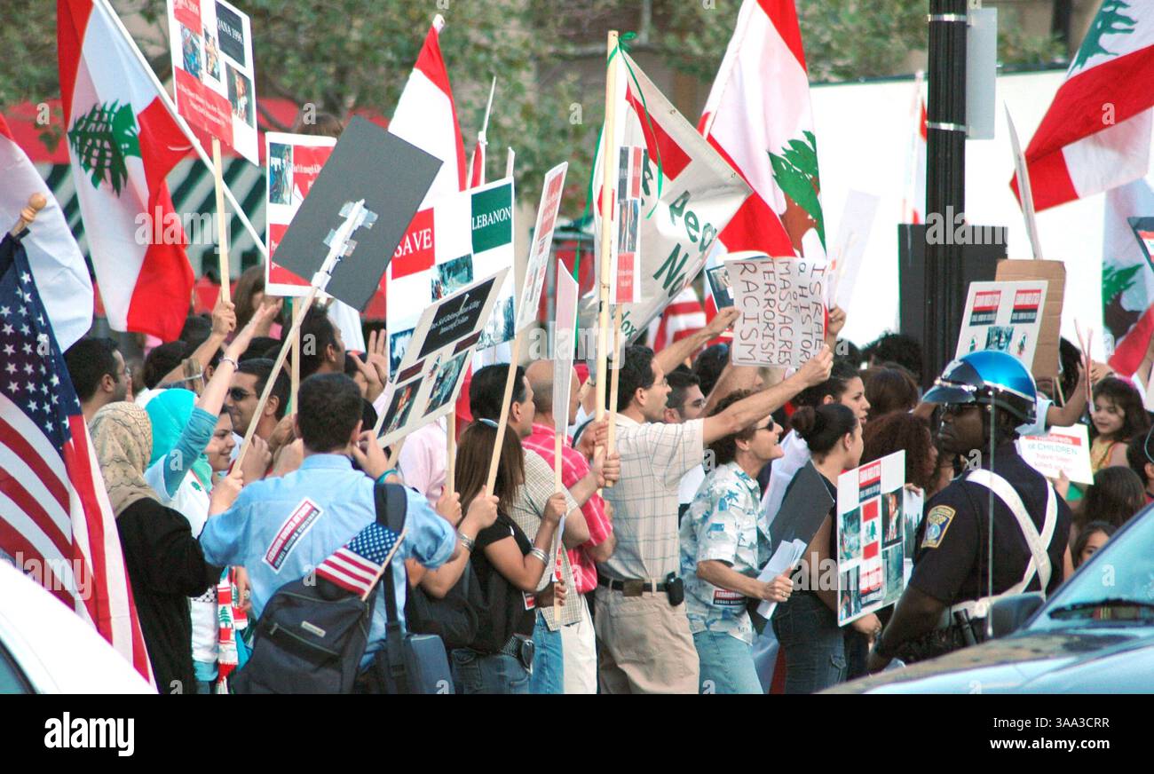 Aug 11, 2006; Boston, MA, USA; Scenes from an anti Israel-Hezbollah war ...