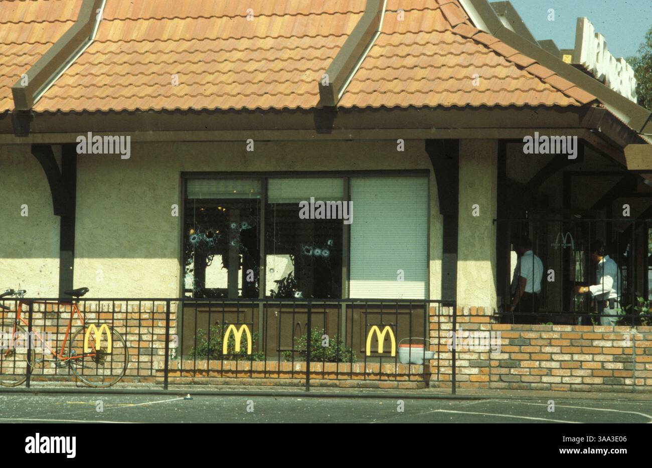 Jul 19, 1984; San Ysidro, CA, USA; Photo after the McDonald's Massacre, also known as the ...