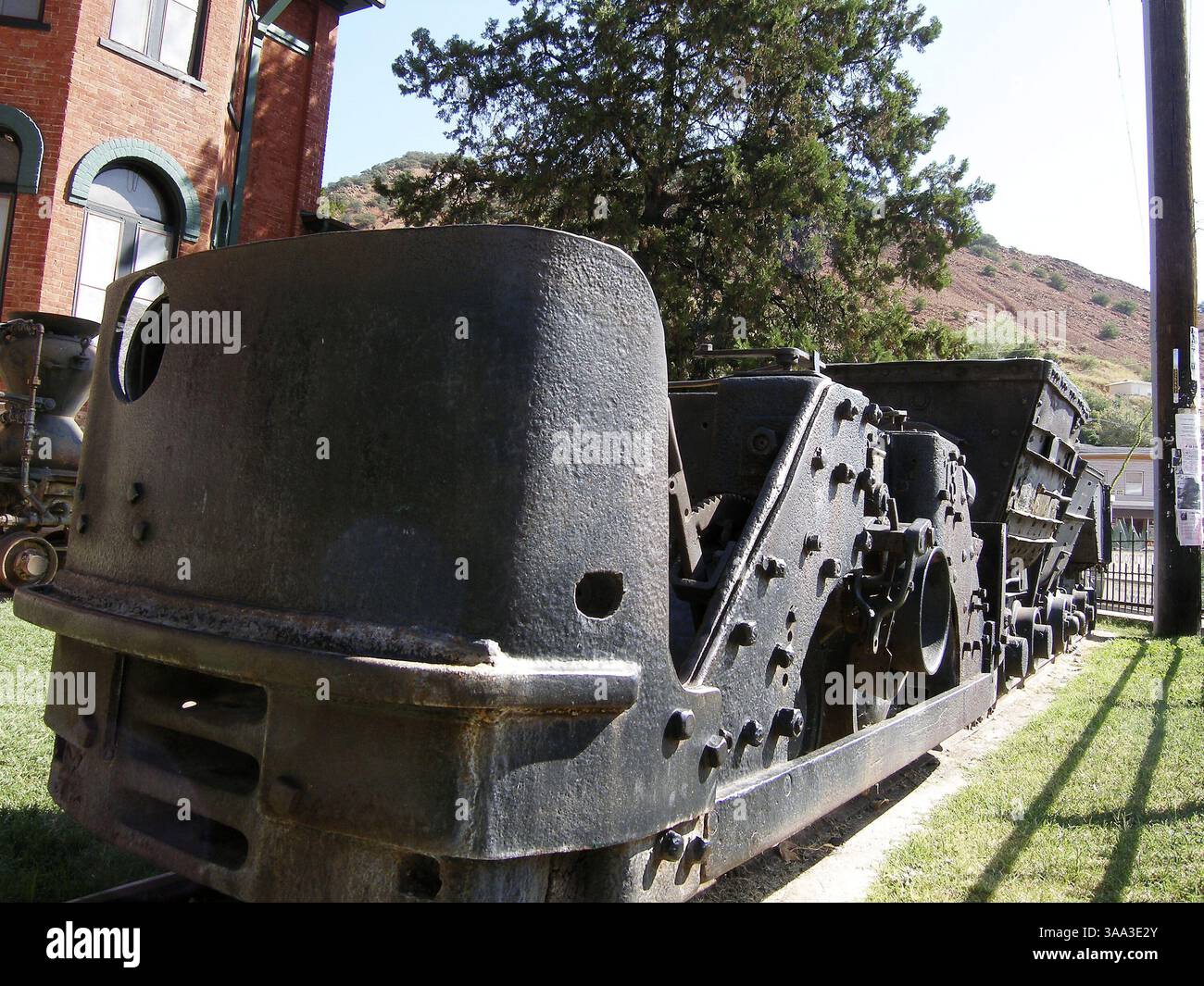 Oct 04, 2005; Bisbee, AZ, USA; An ore train from a copper mine on ...