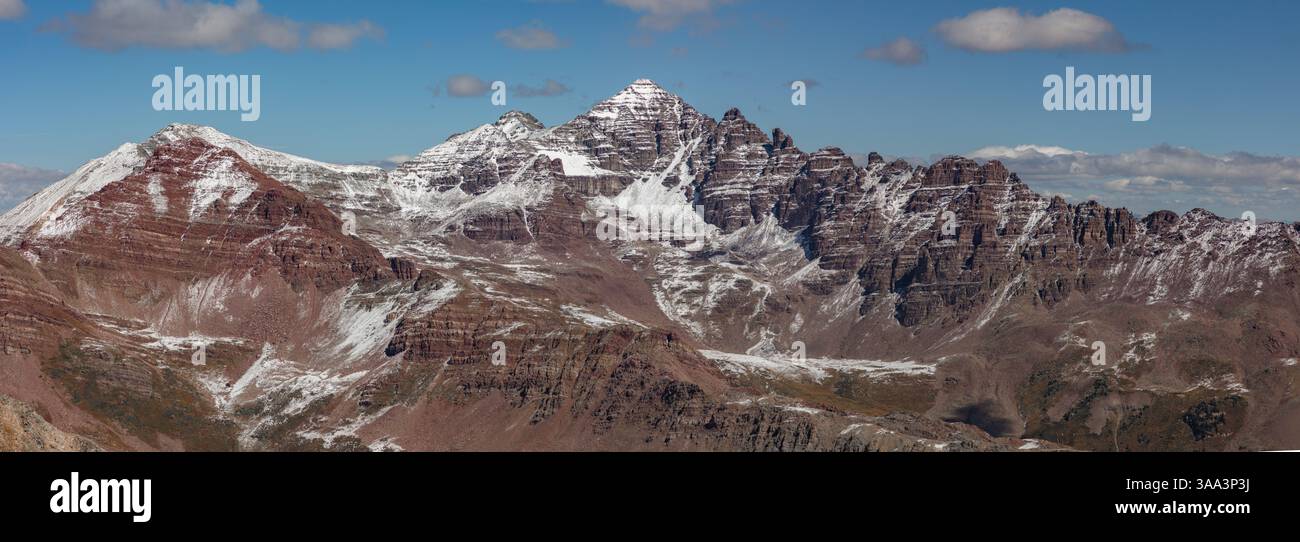 Stealing the show with its size and amazing south ridge, Castle Peak ...