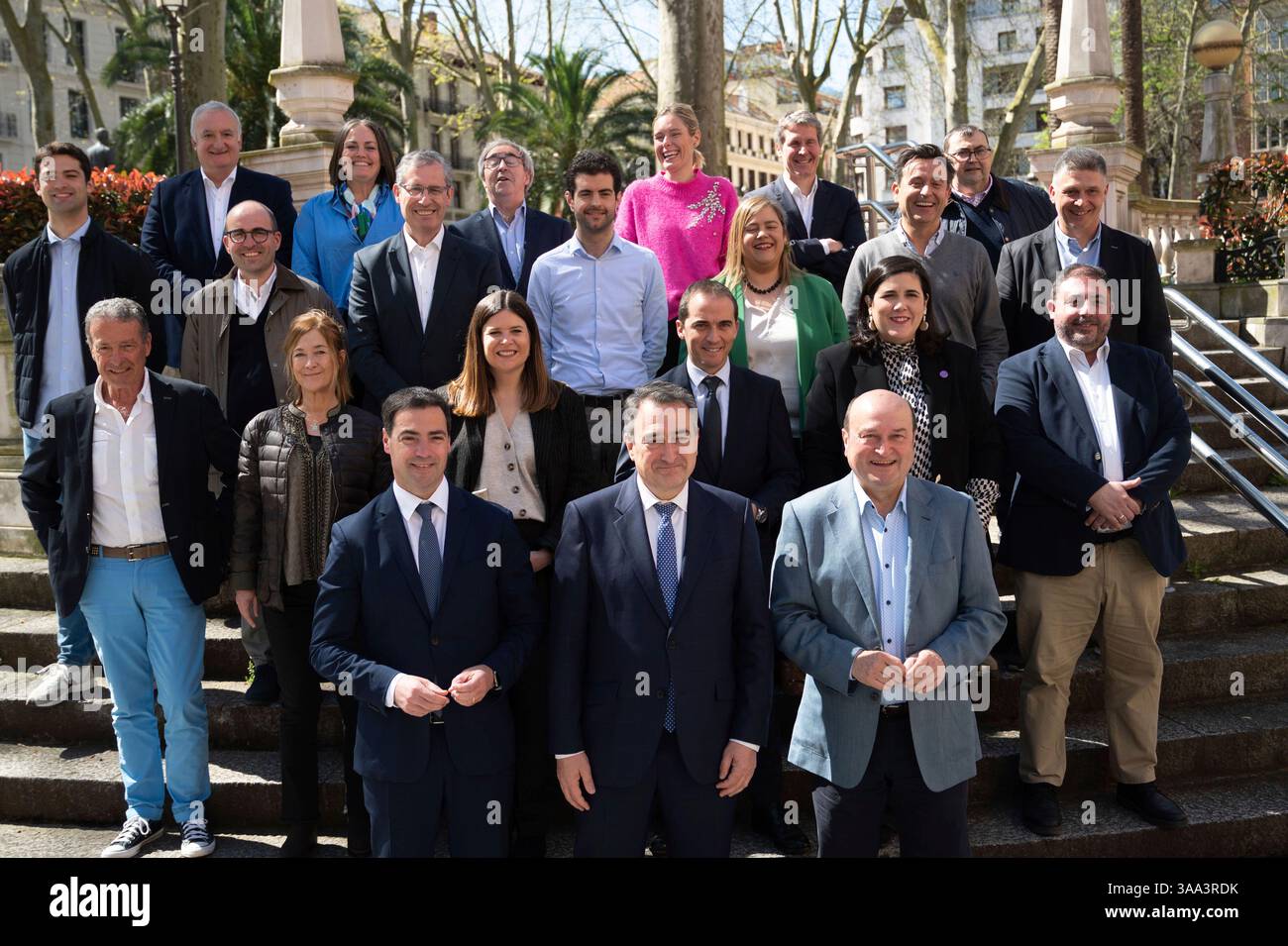 (L-R) The Lehendakari, Imanol Pradales 31 MARCH 2025 David de Haro ...