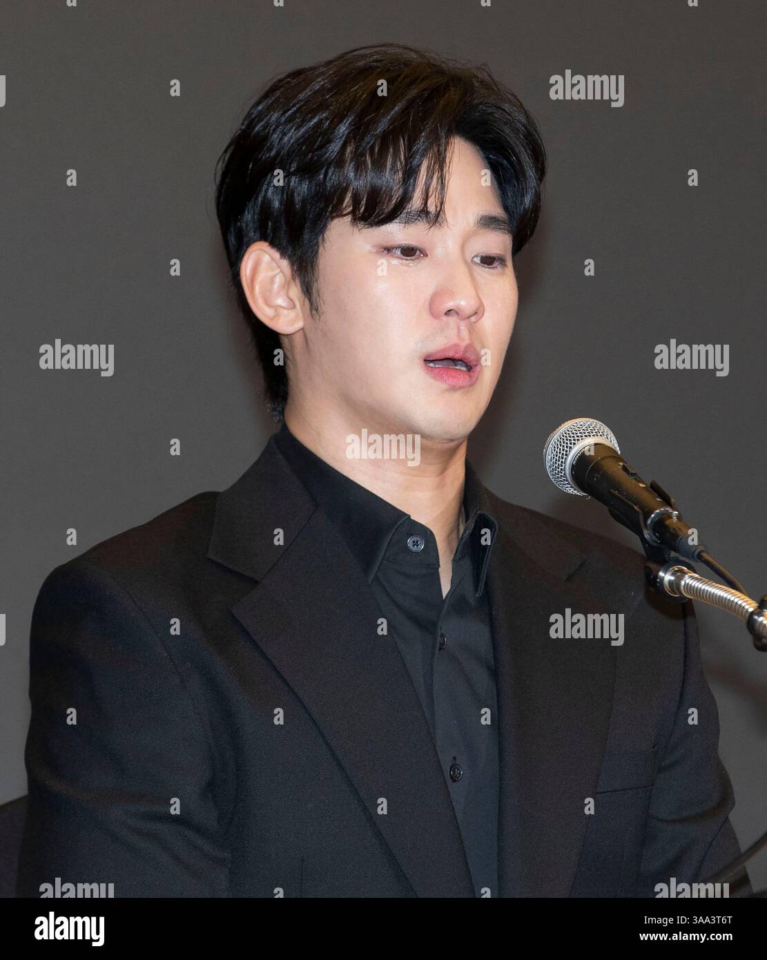 31 March 2025 – Seoul, South Korea: South Korean actor Kim Soo-hyun during a press conference ...