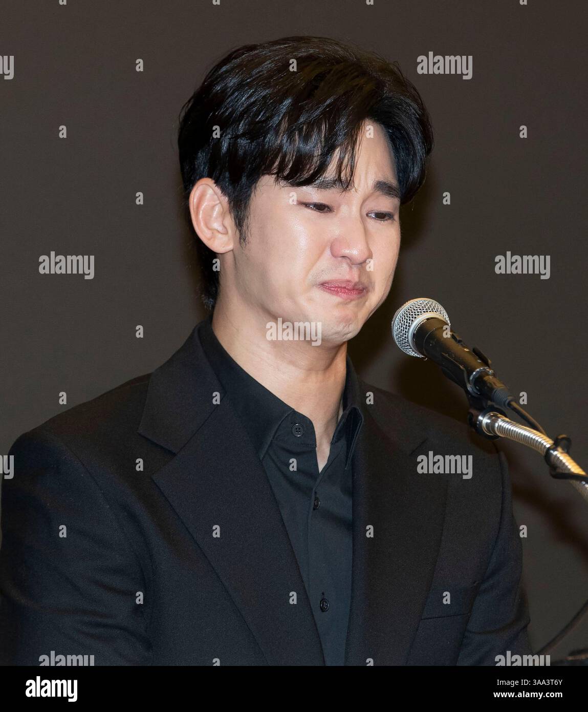 31 March 2025 – Seoul, South Korea: South Korean actor Kim Soo-hyun during a press conference ...