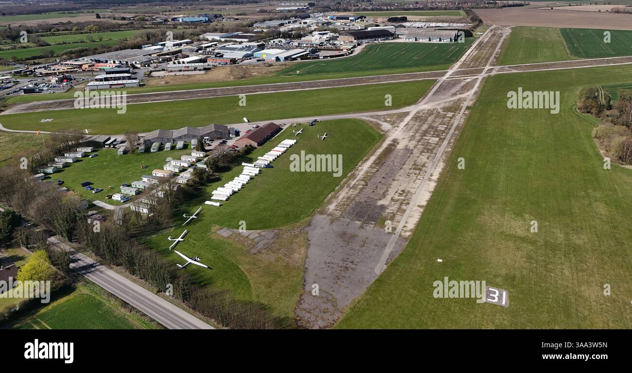 aerial view of WW2 Military Architecture, Former RAF Pocklington WW2 ...