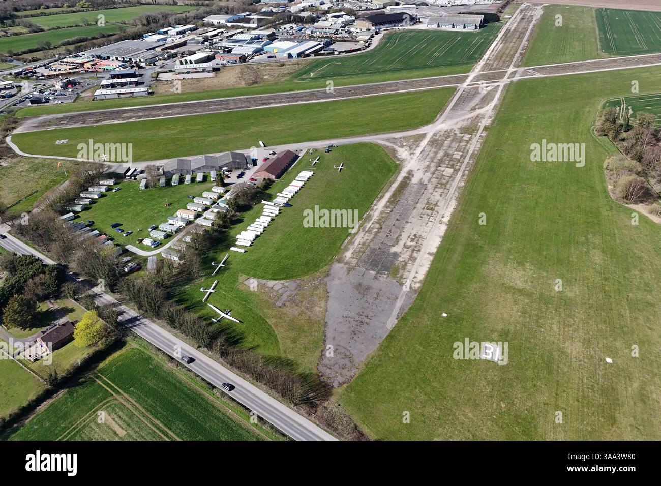 aerial view of WW2 Military Architecture, Former RAF Pocklington WW2 ...