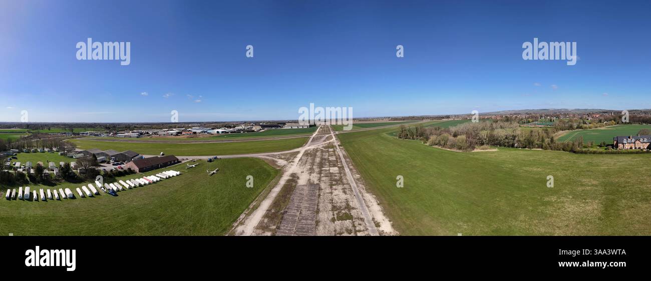 aerial view of WW2 Military Architecture, Former RAF Pocklington WW2 ...