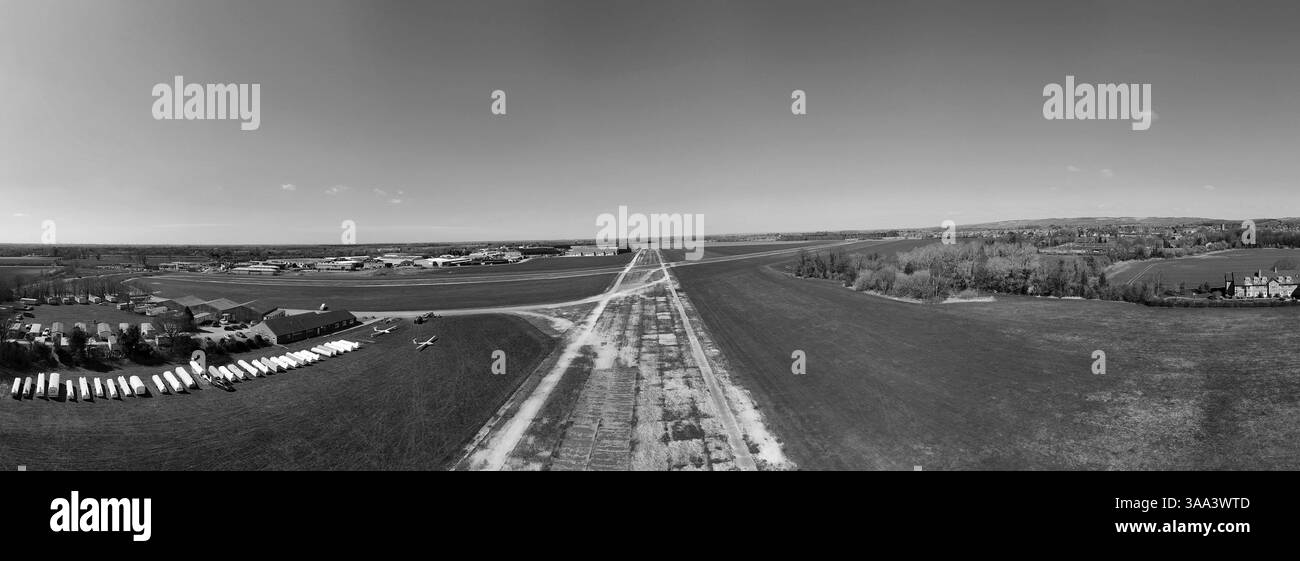 aerial view of WW2 Military Architecture, Former RAF Pocklington WW2 ...