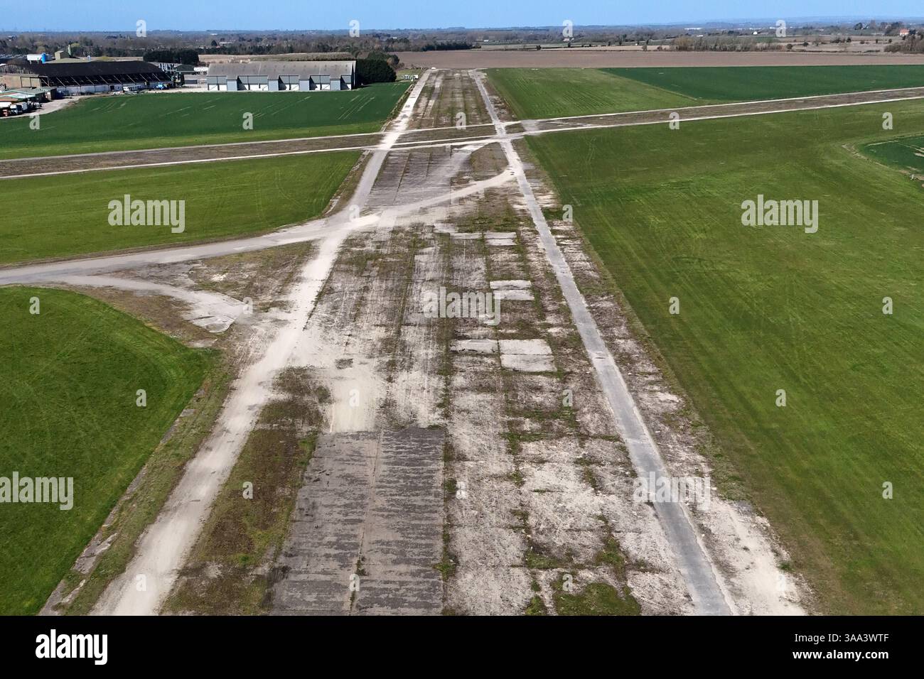 aerial view of WW2 Military Architecture, Former RAF Pocklington WW2 ...