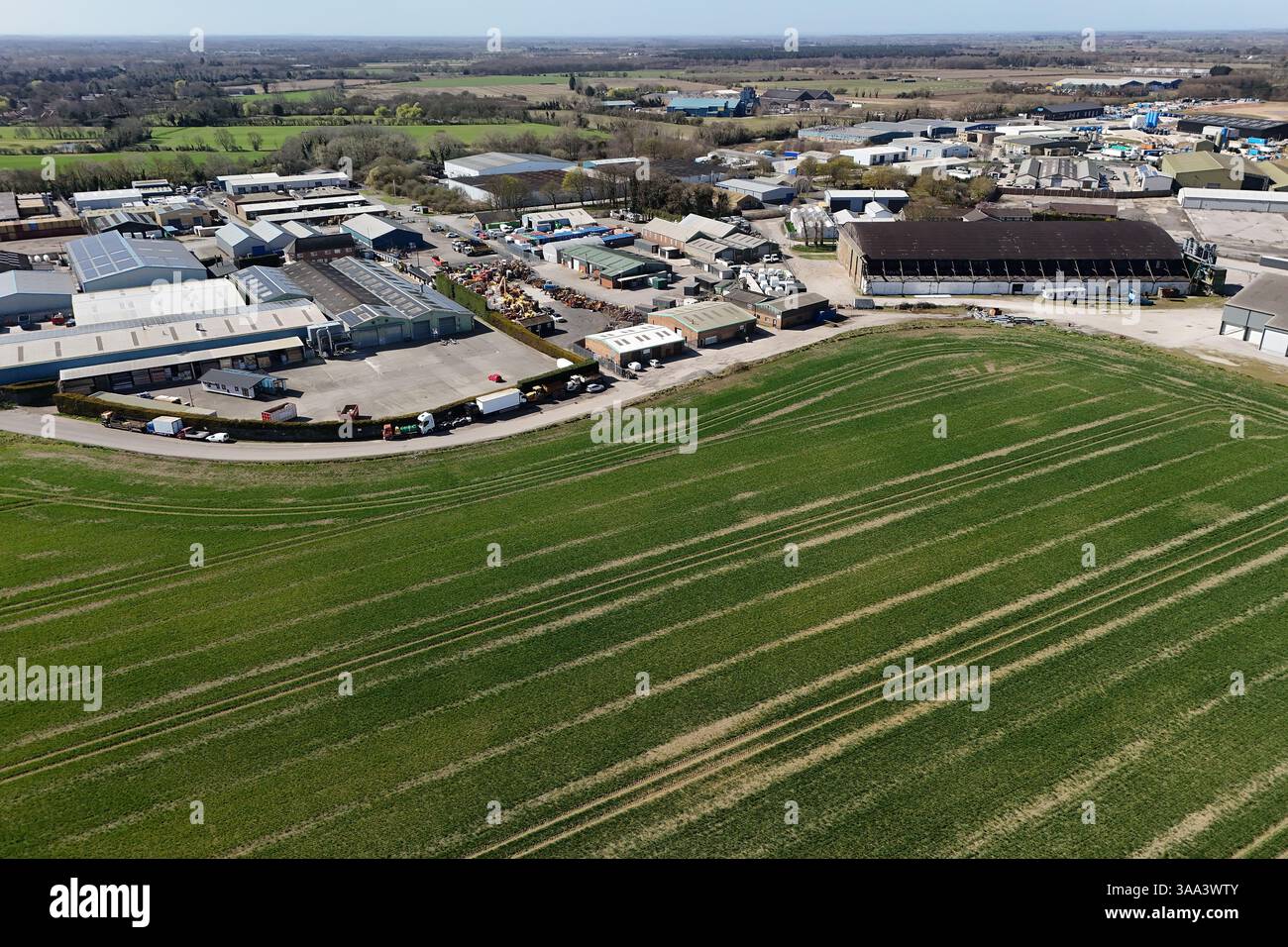 aerial view of WW2 Military Architecture, Former RAF Pocklington WW2 ...