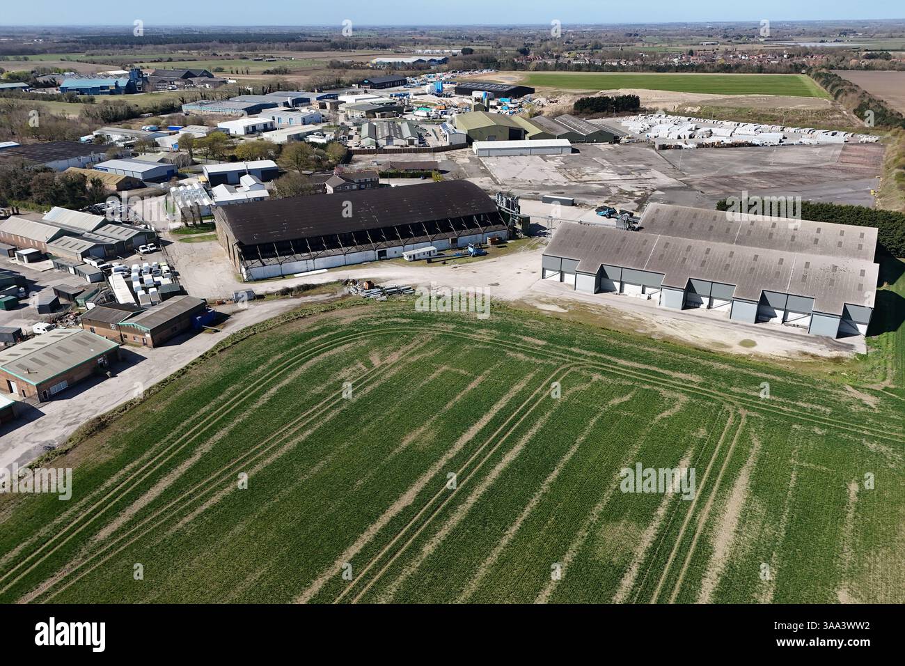 aerial view of WW2 Military Architecture, Former RAF Pocklington WW2 ...