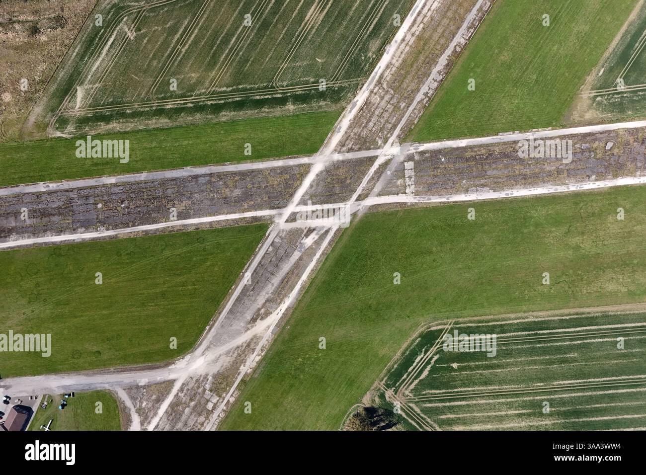 aerial view of WW2 Military Architecture, Former RAF Pocklington WW2 ...
