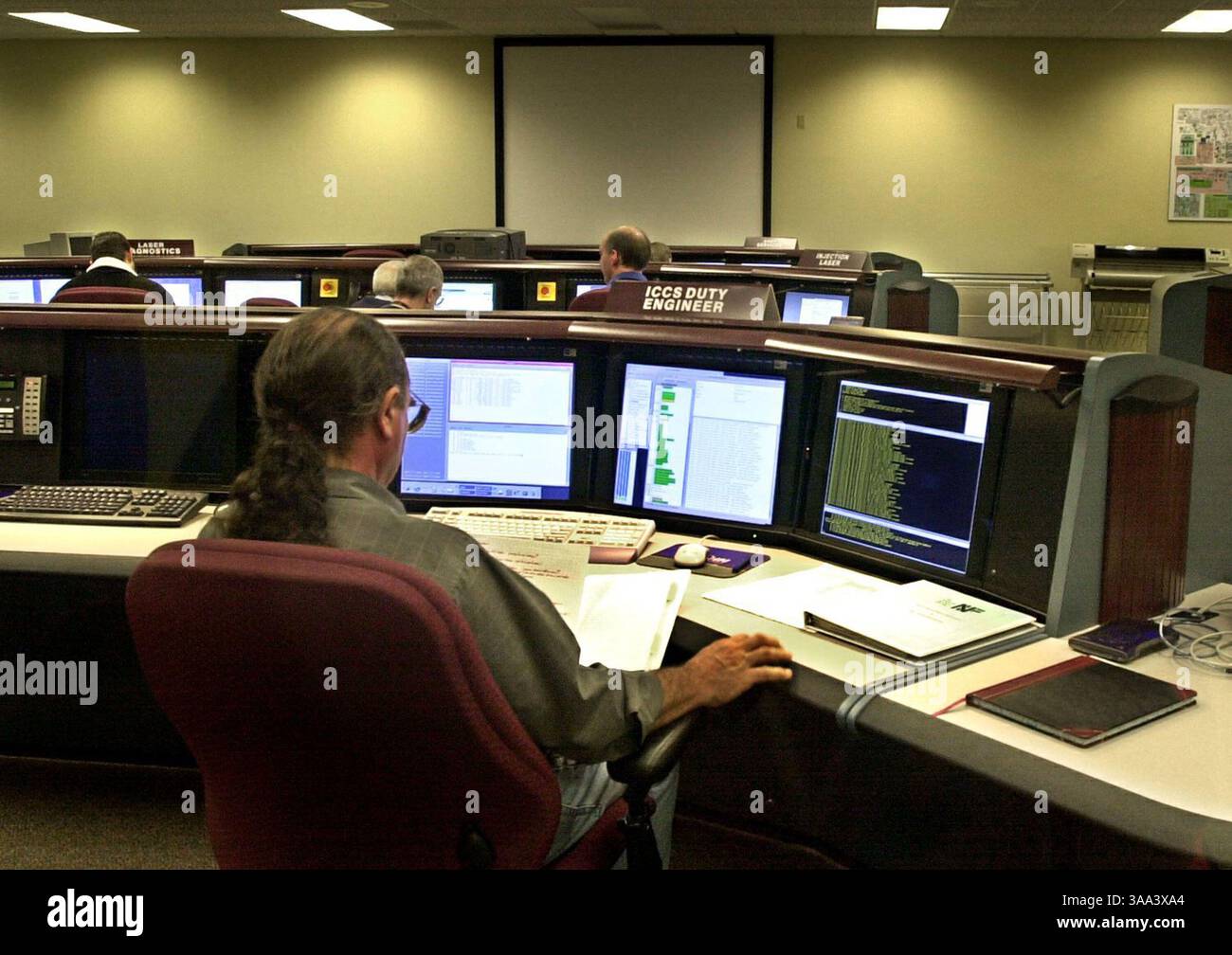 Dec 12, 2002; Livermore, CA, USA; NIF's control room operates the more ...