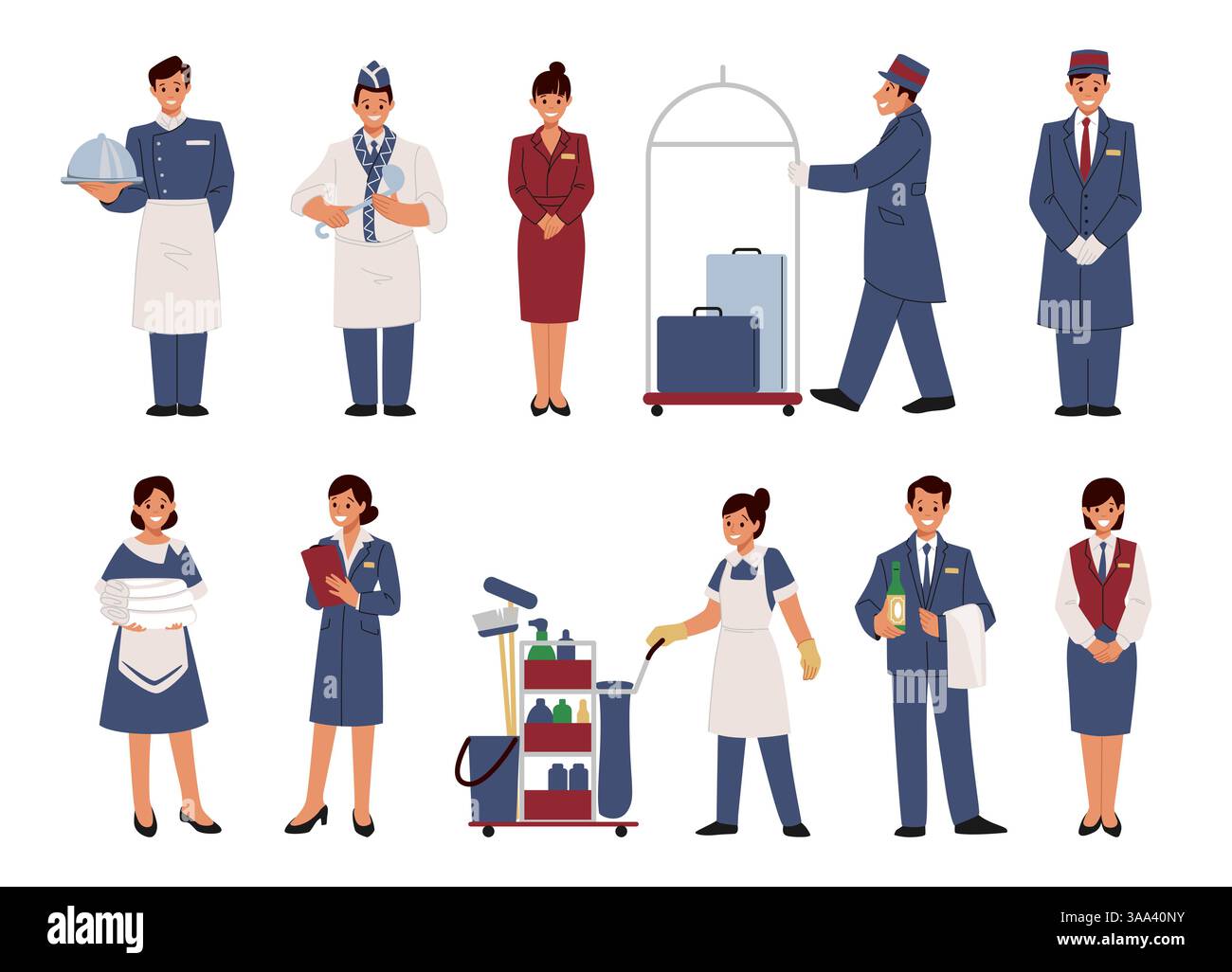 Restaurant staff employee Stock Vector Images - Alamy