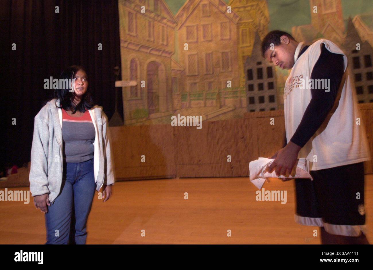 -- November 15, 2001, Sacramento, Calif.-- Aanchal Gounder, left, waits ...