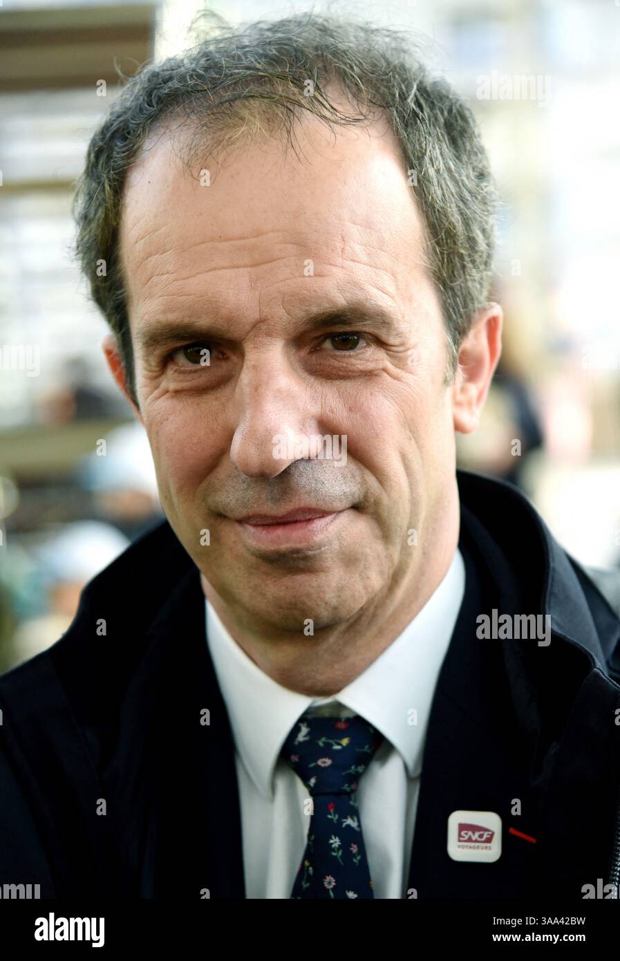 Christophe Fanichet, CEO of SNCF Voyageures attending the Reopening of ...