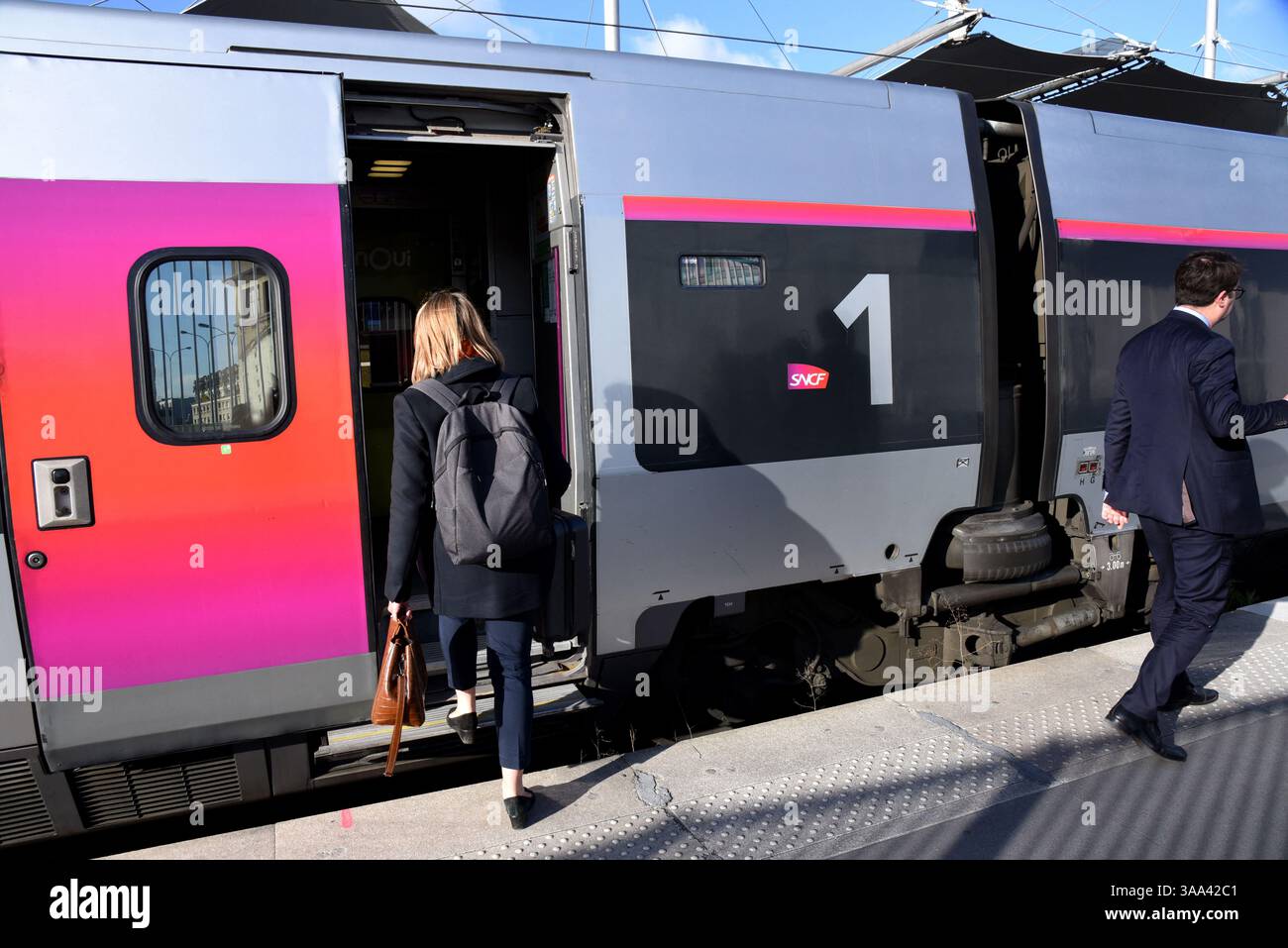 Illustration SNCF, TGV, INOUI during the Reopening of the Paris-Milan ...