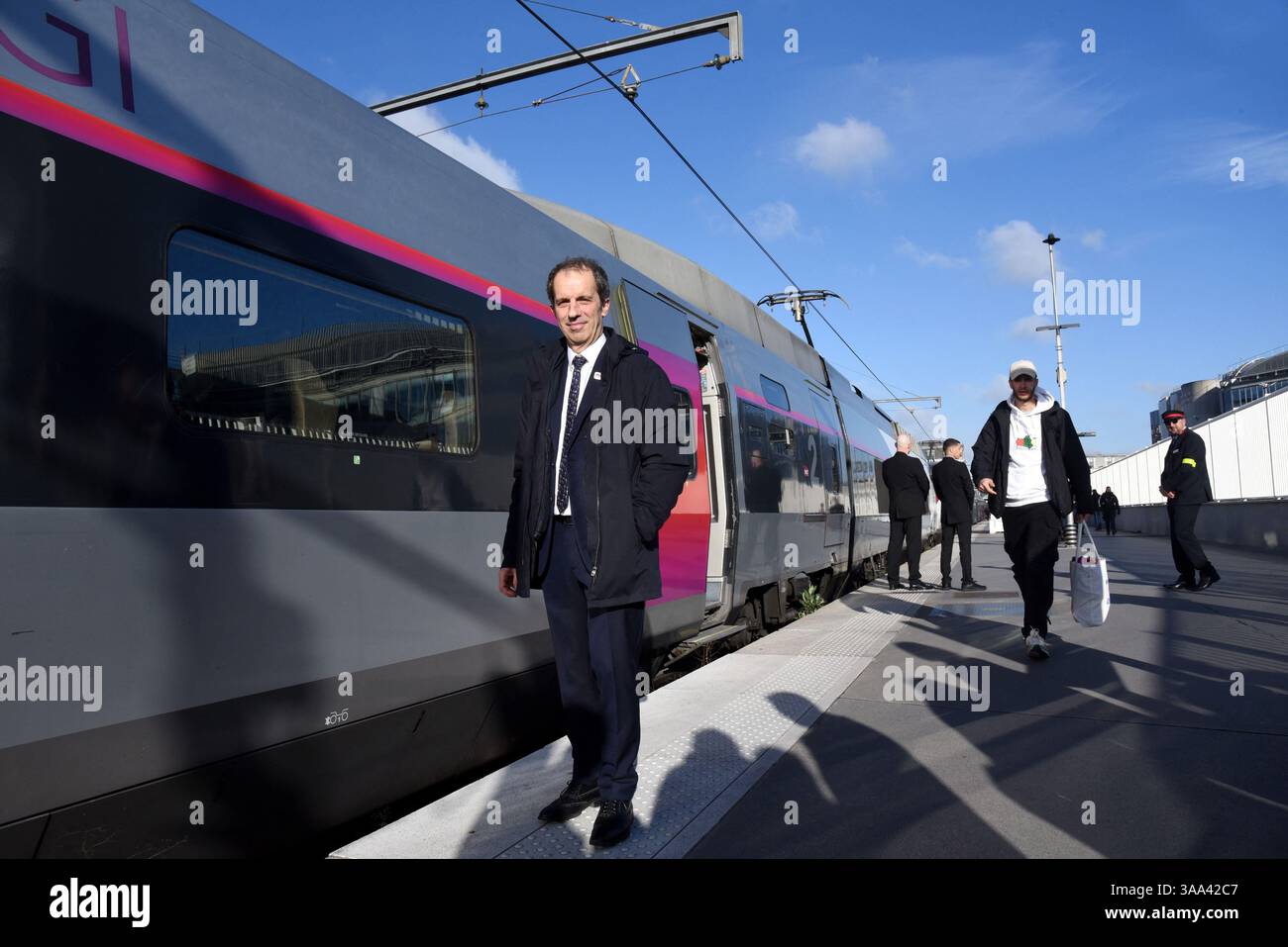 Paris, France. 31st Mar, 2025. Christophe Fanichet, CEO of SNCF ...