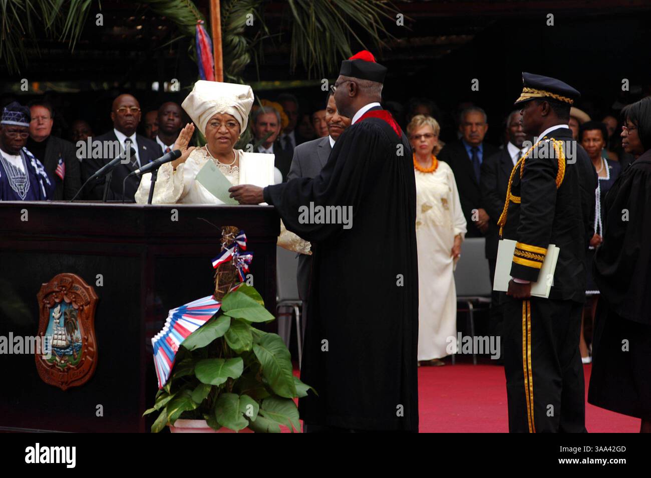 Jan 16, 2006; Monrovia, LIBERIA; Ellen Johnson Sirleaf was sworn in ...
