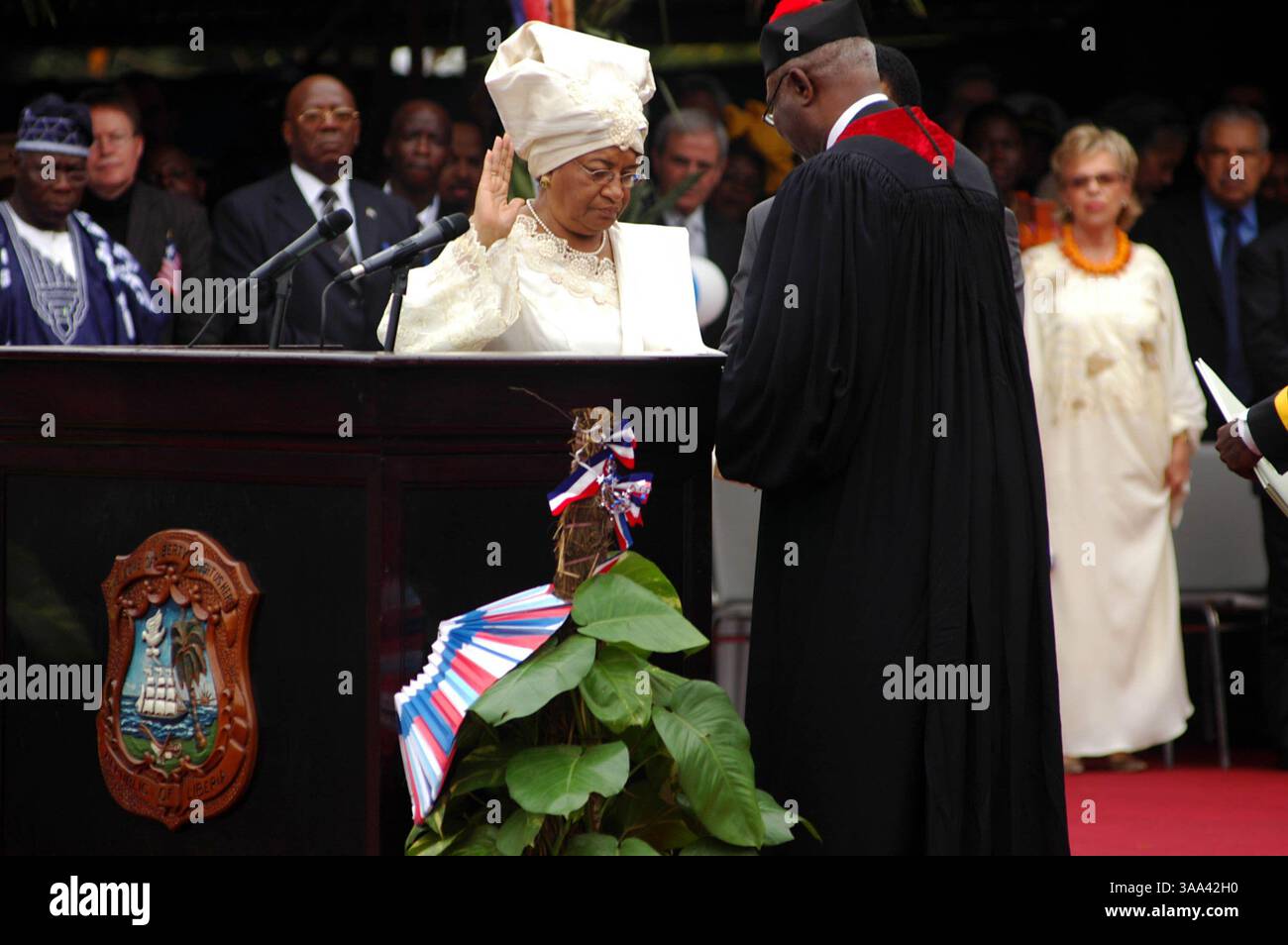 Jan 16, 2006; Monrovia, LIBERIA; Ellen Johnson Sirleaf was sworn in ...