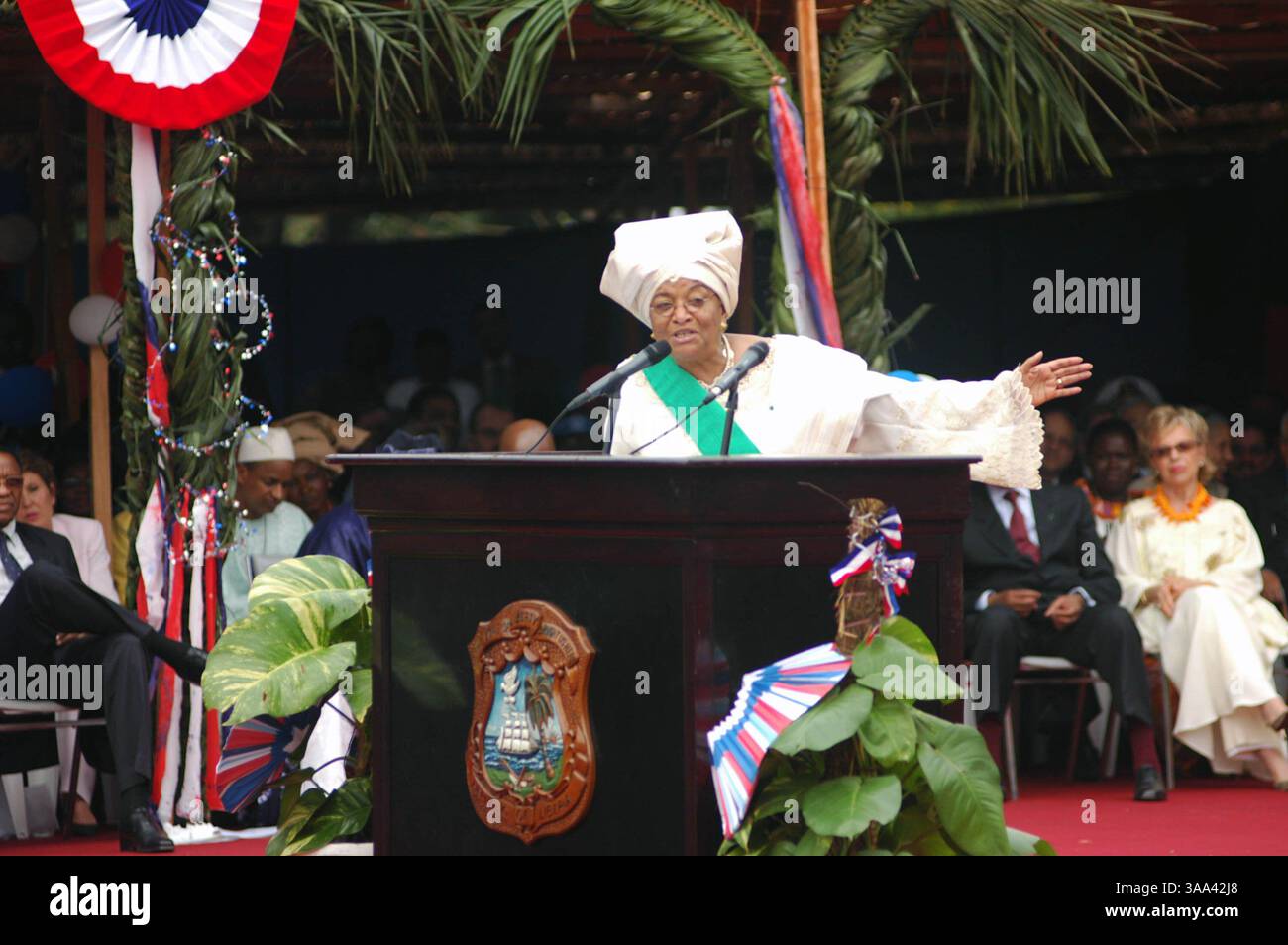Jan 16, 2006; Monrovia, LIBERIA; Ellen Johnson Sirleaf was sworn in ...