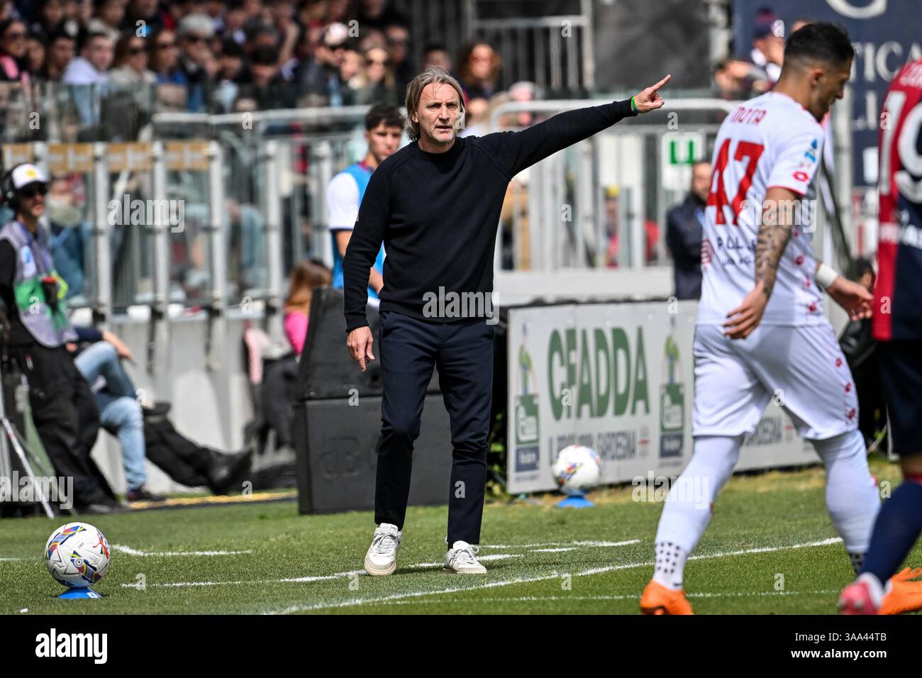 Cagliari, Italy. 30 Mar, 2025. Davide Nicola Mister of Cagliari Calcio ...