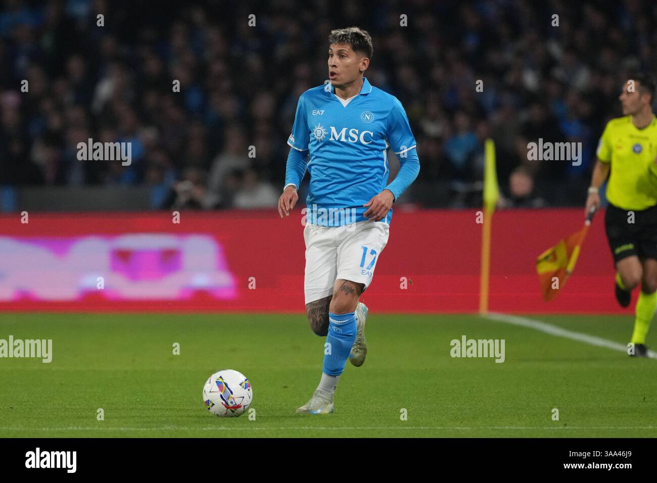 Naples, Italy. 30 Mar, 2025. Mathias Olivera of SSC Napoli during the ...