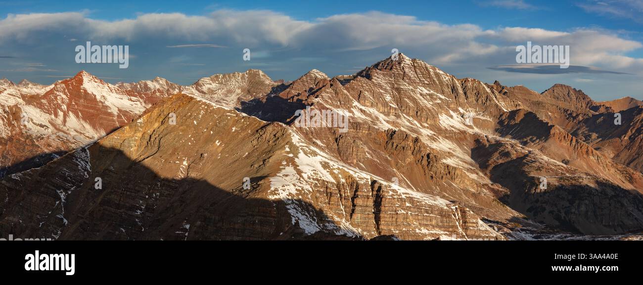 The tallest mountain in the Elk Range of Colorado, Castle Peak rises to ...