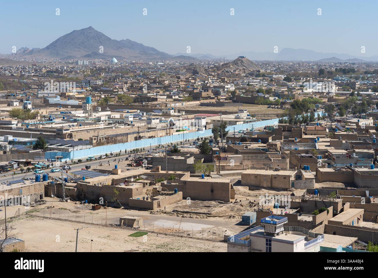 View of Kandahar city from the mountain, The mountain Chil Zena - a ...