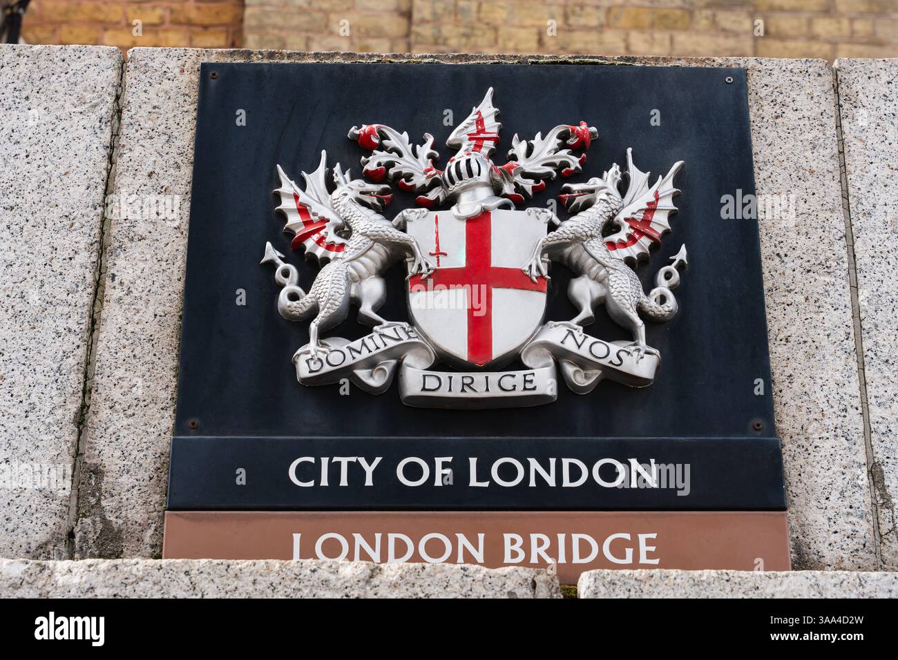 The official coat of arms of the city of london hi-res stock ...