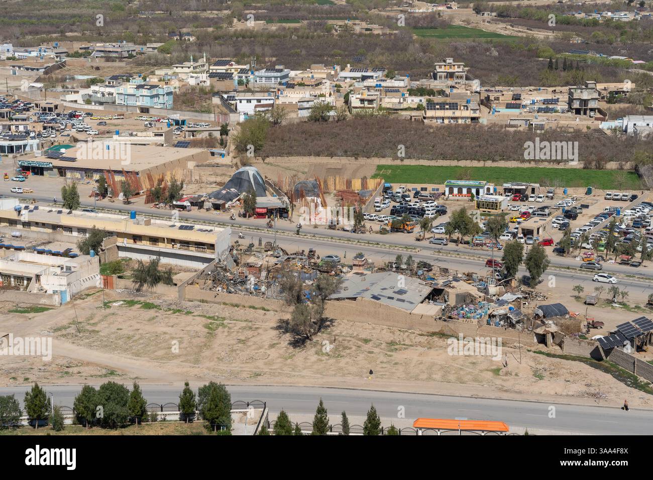 View of Kandahar city from the mountain, The mountain Chil Zena - a ...