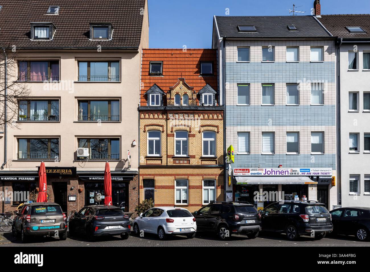 an old three-window house on Venloer street in the Bickendorf district ...