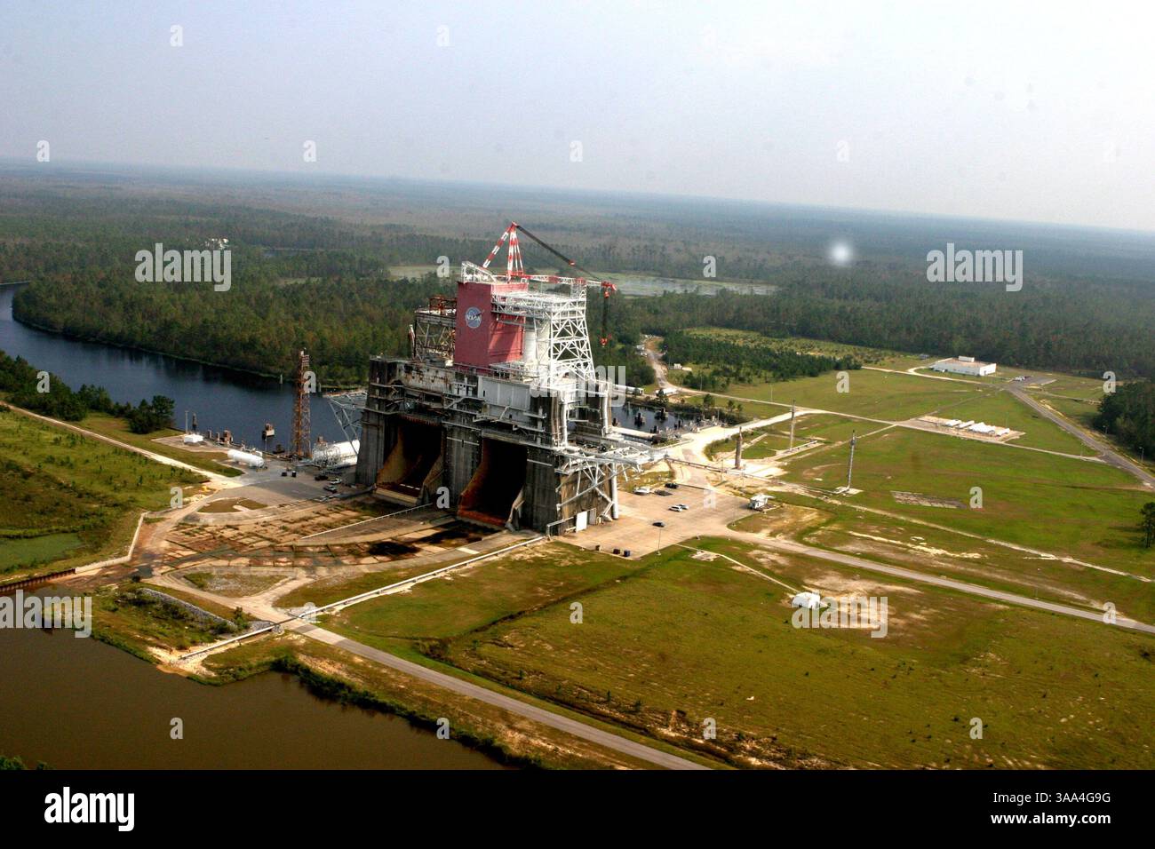 Sep 18, 2006; Stennis, MS, USA; Post hurricane Katrina aerial view of ...
