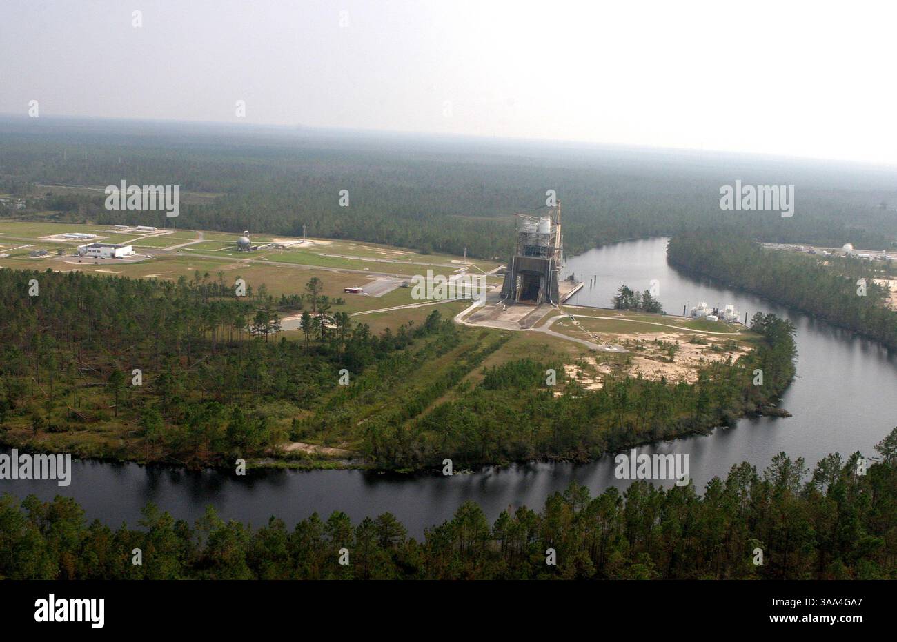 Sep 18, 2006; Stennis, MS, USA; Post hurricane Katrina aerial view of ...