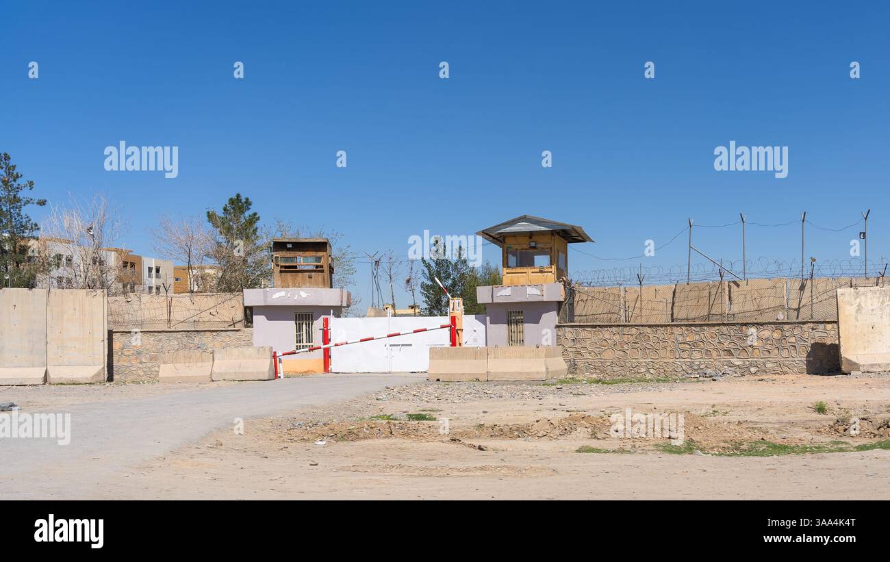 checkpoint at the gate to the military base Stock Photo - Alamy