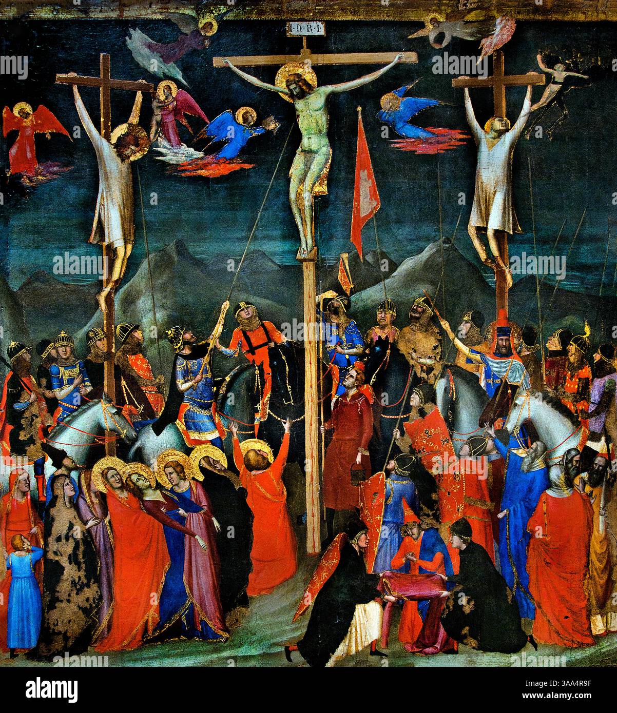 The Crucifixion - La Crucifixion, 1330, Atelier de Giotto, Italian, Italian, , Louvre France ...
