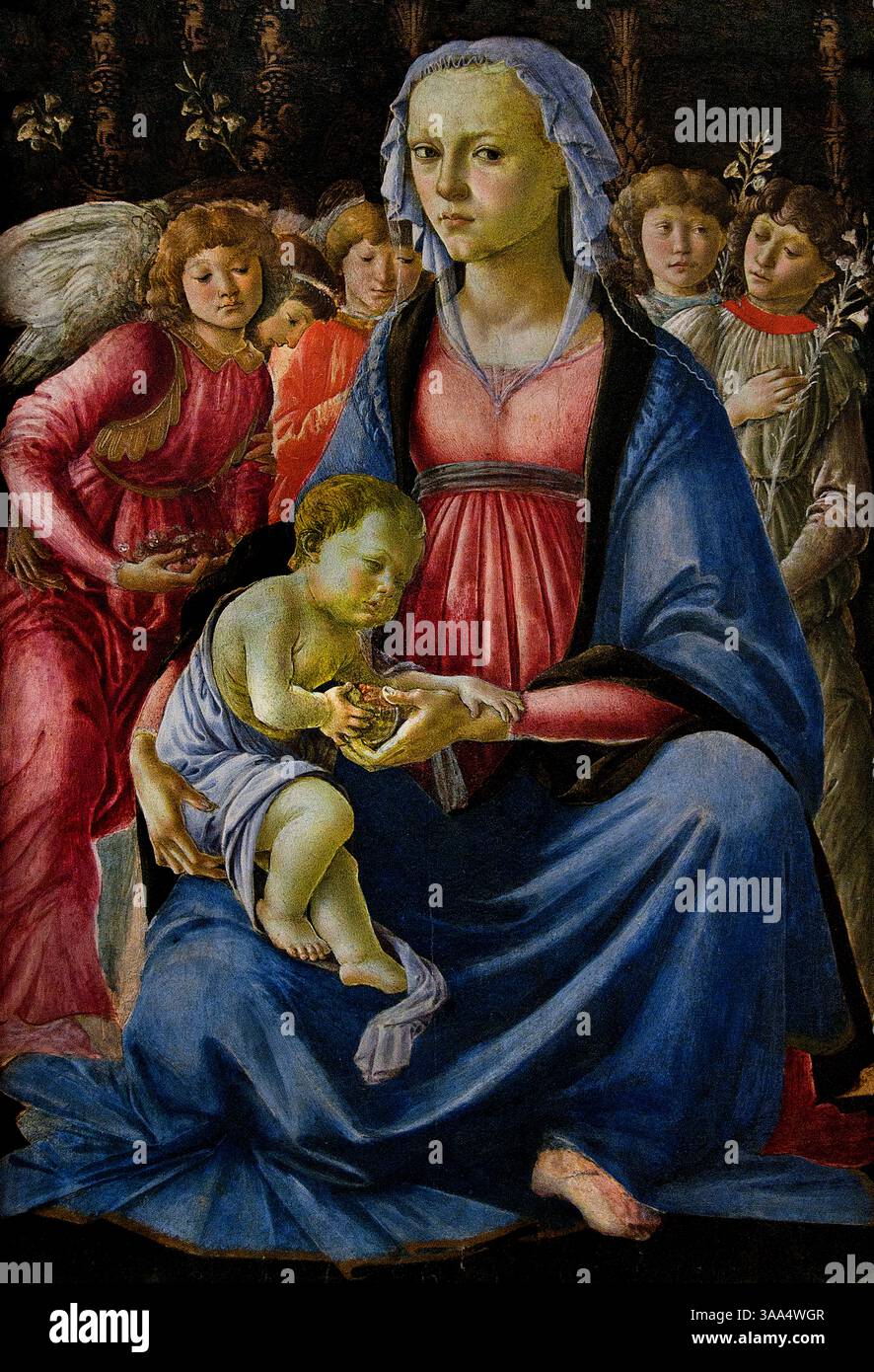 Madonna and Child with Five Angels , Sandro Botticelli ,1445-1510 Italy ...