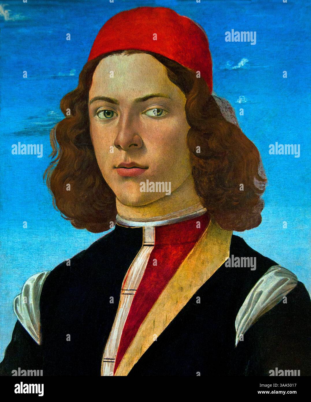 Portrait of a young man 1475 XVth - 15th Century by Sandro Botticelli ...