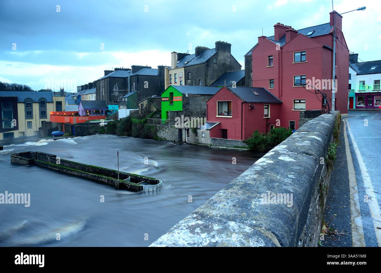 View of Ennistimon, Clare, Ireland Stock Photo - Alamy