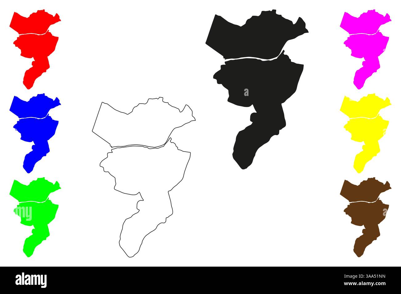 Dhule city (Republic of India, State of Maharashtra) map vector ...