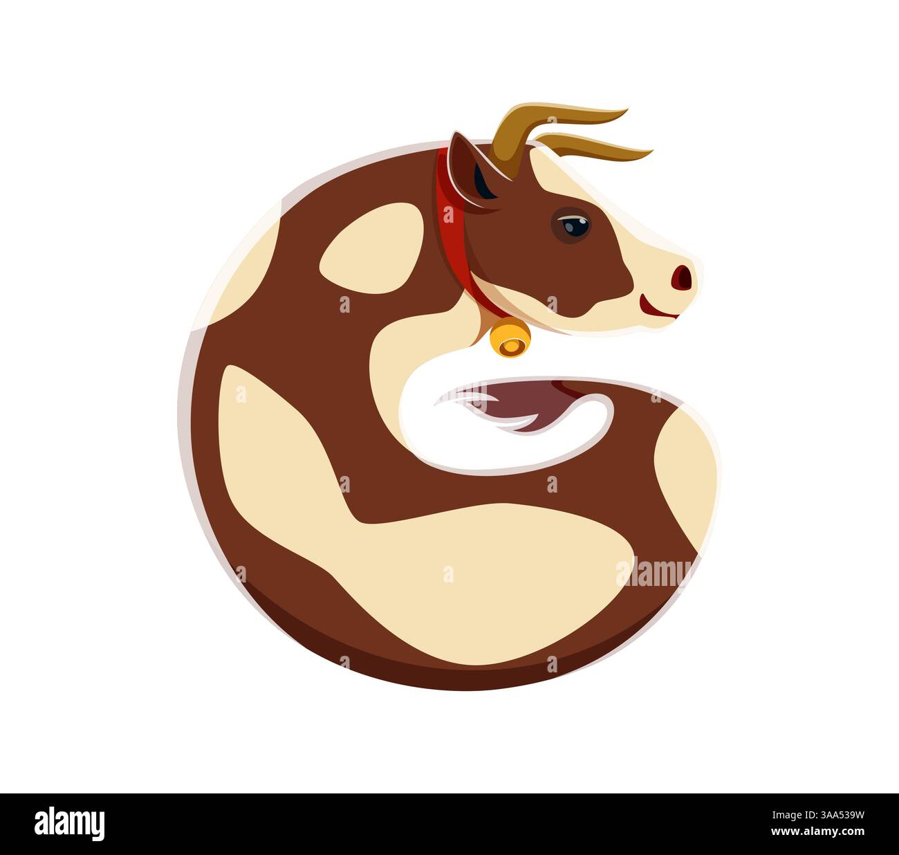 Cartoon farm font type, funny cow animal typeface, vector English ...