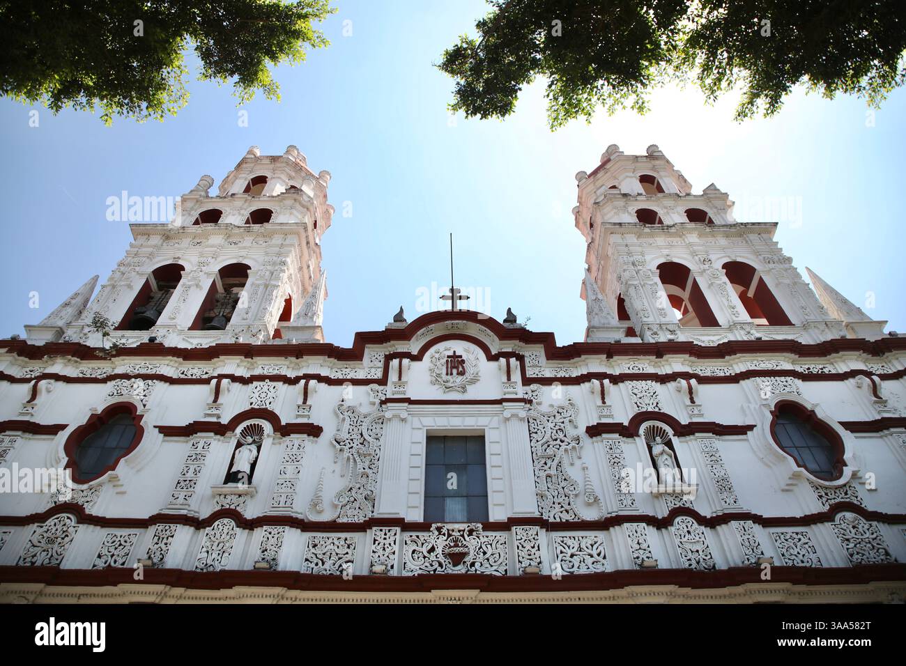 The Church of La Compañía's (Templo de la Compañía) facade is seen in ...