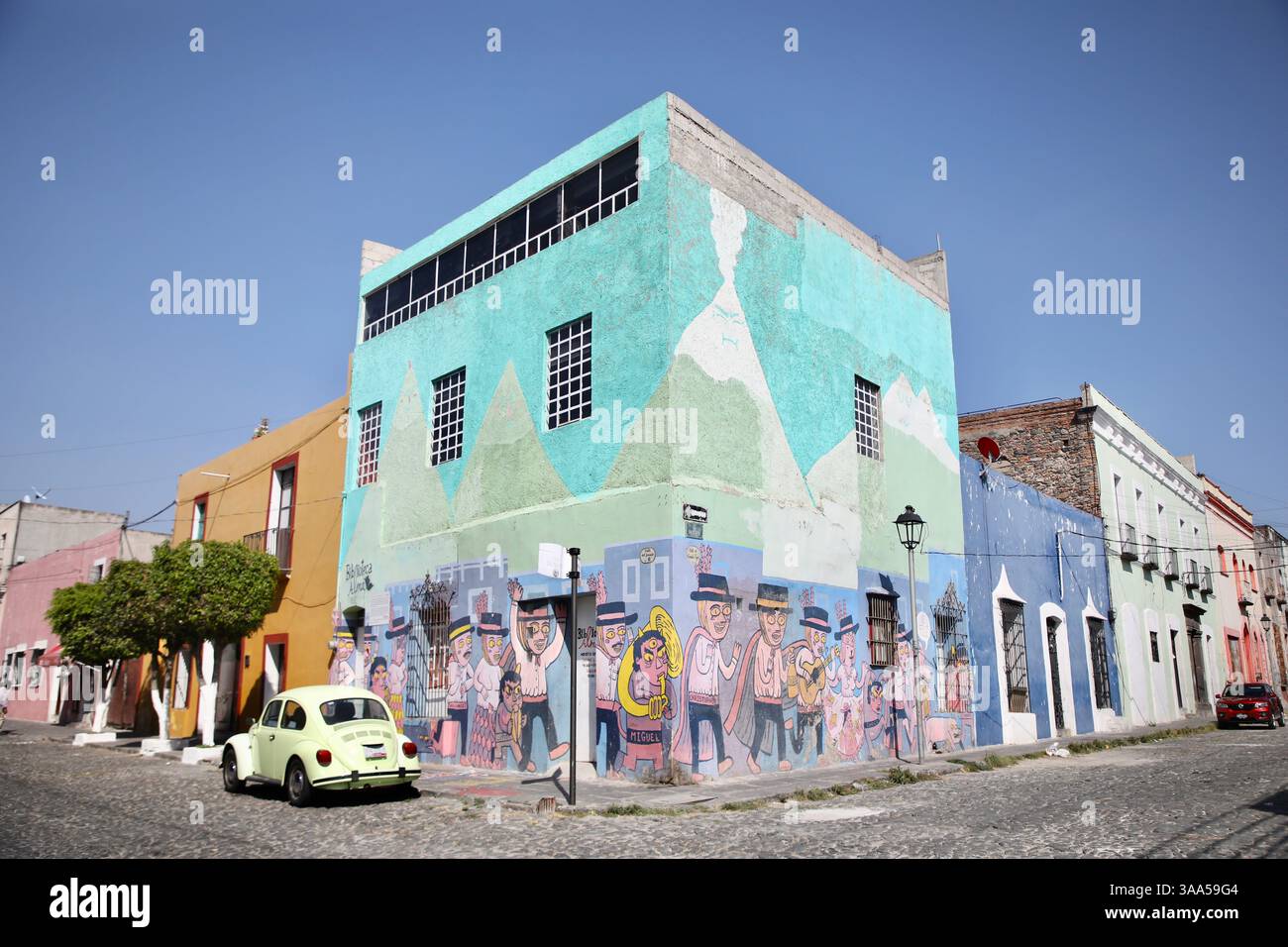 Street art murals are seen in El Alto district of Puebla, Mexico ...