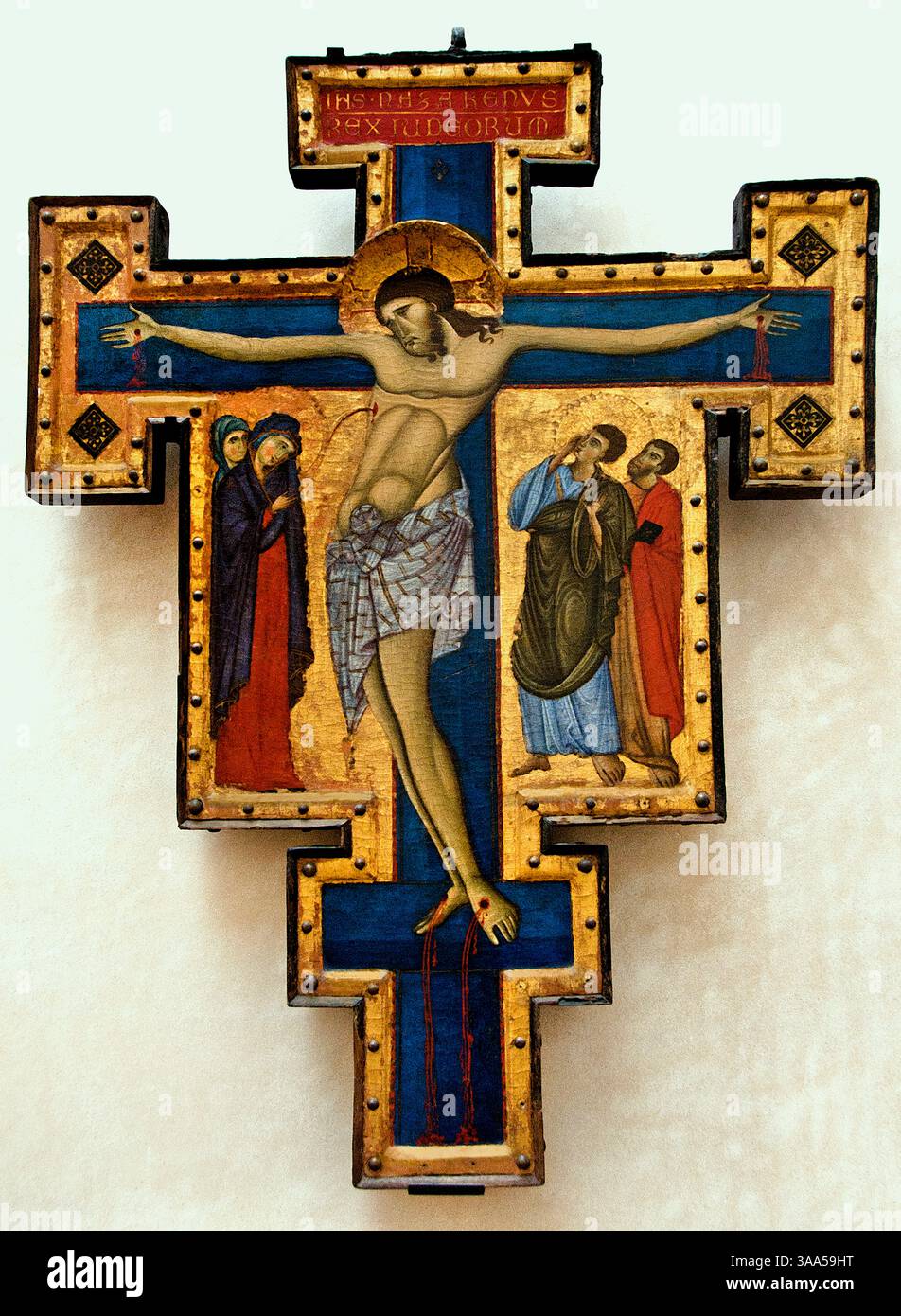 Master of San Francesco Assisi,1265 XIII century Cross Jesus Christ ...