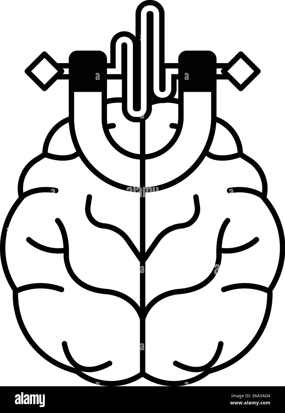 Brain mascot cartoon design hi-res stock photography and images - Alamy