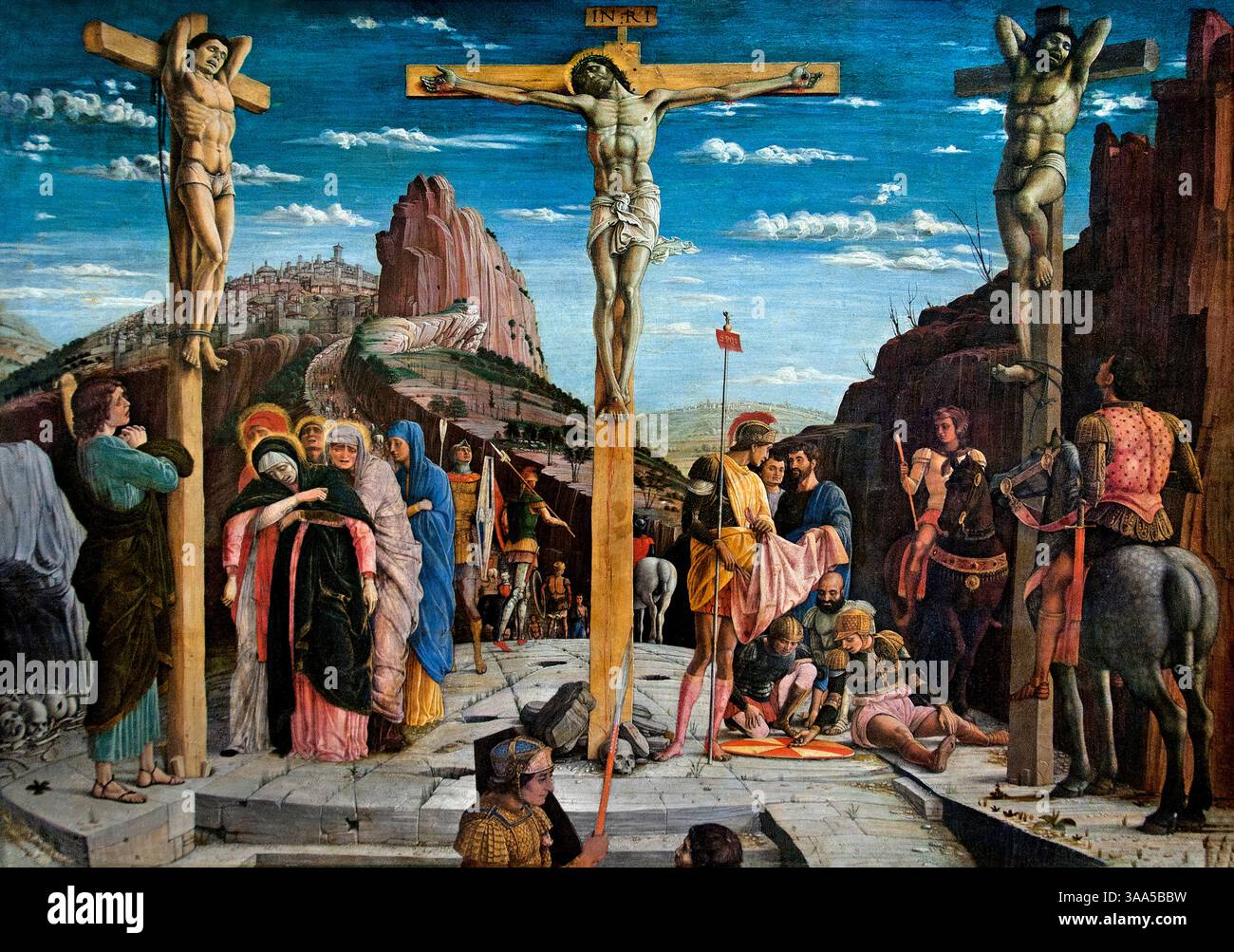 The Crucifixion Christ on the Cross by MANTEGNA Andrea 1431-1506 Italian Italy Louvre France ...